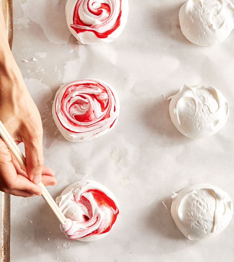 Raspberry Swirl Meringues | Pastry Love cookbook by Joanne Chang